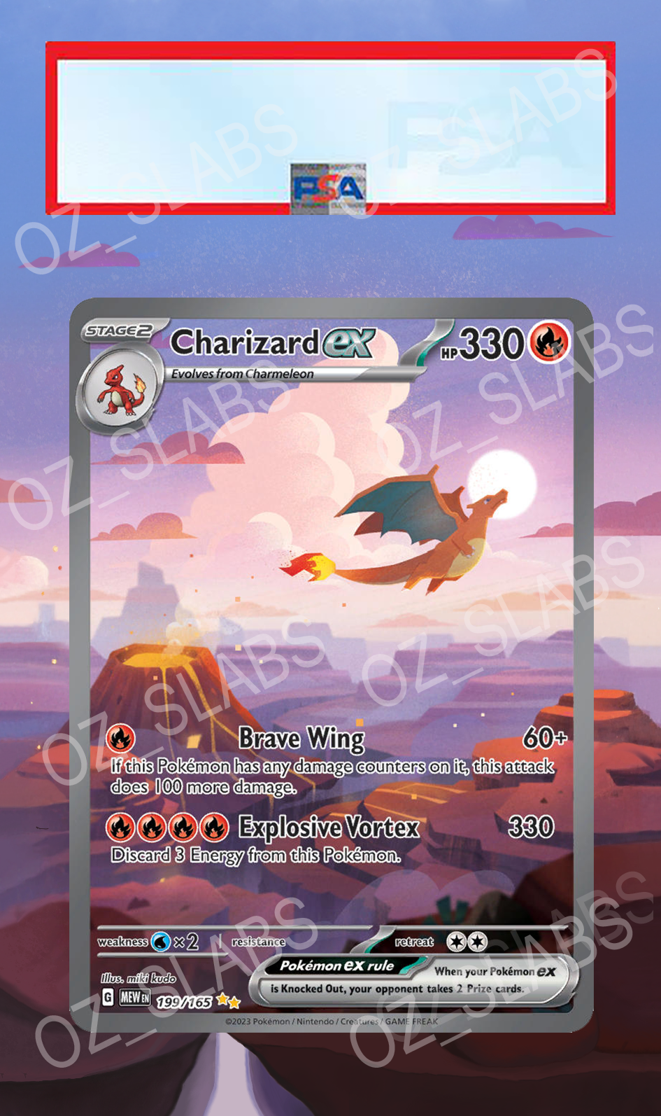 Charizard EX extended art case – Oz Slabs