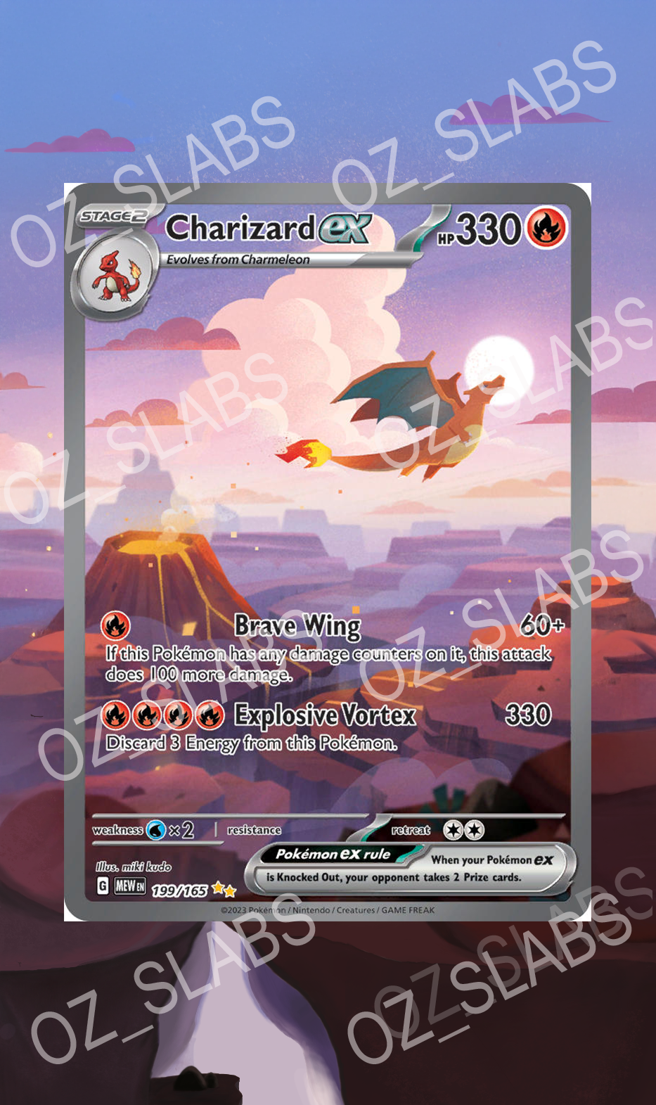 Charizard EX extended art case – Oz Slabs